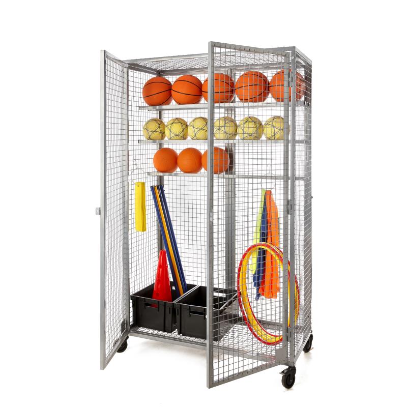 Armoire De Rangement Sport Roulante 2 Portes Clubs And Collectivités Decathlon Pro
